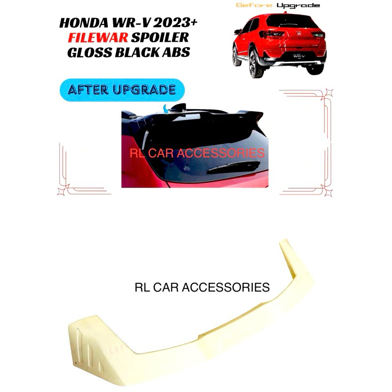 Honda WRV 2023 2024 mugen filewar rear roof top lip spoiler bodykit ...