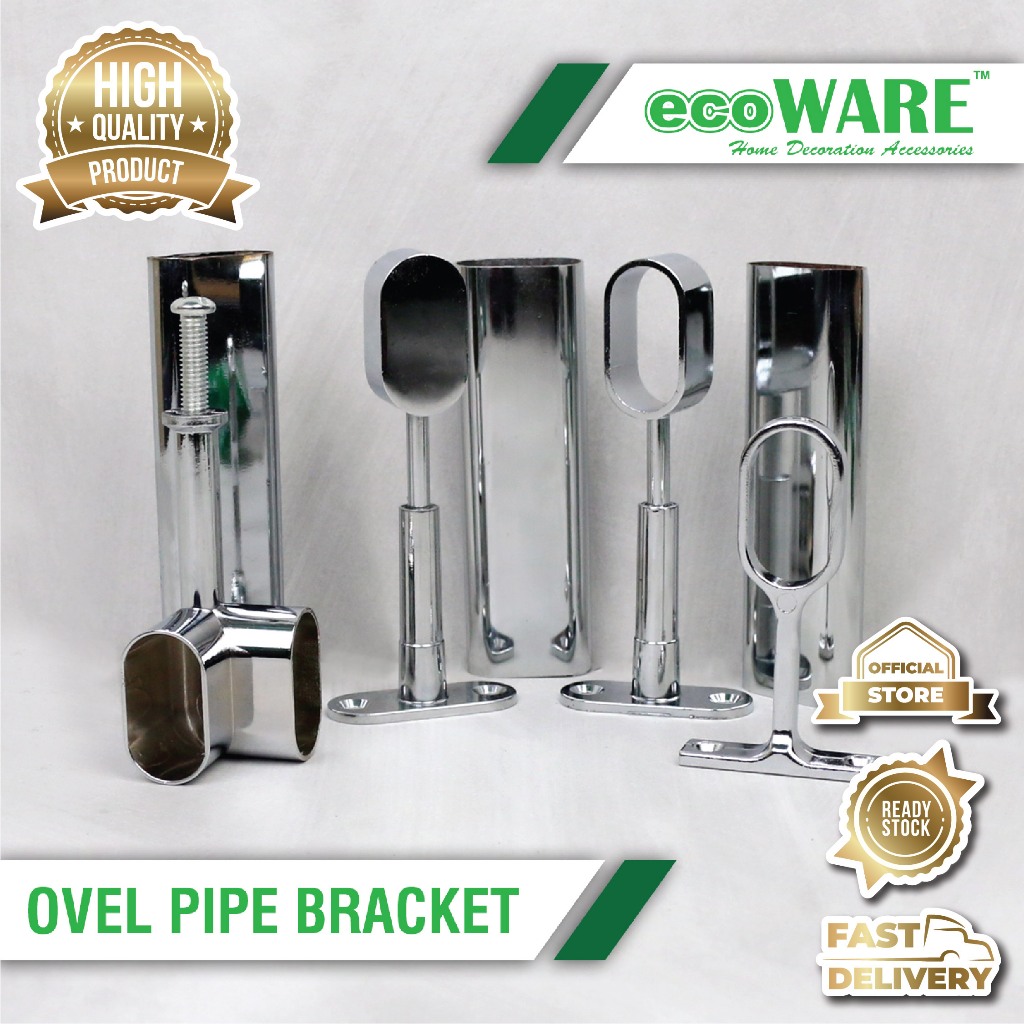 ecoWARE Oval Pipe Bracket Center End Cap Oval Pipe Bracket Oval Pipe ...