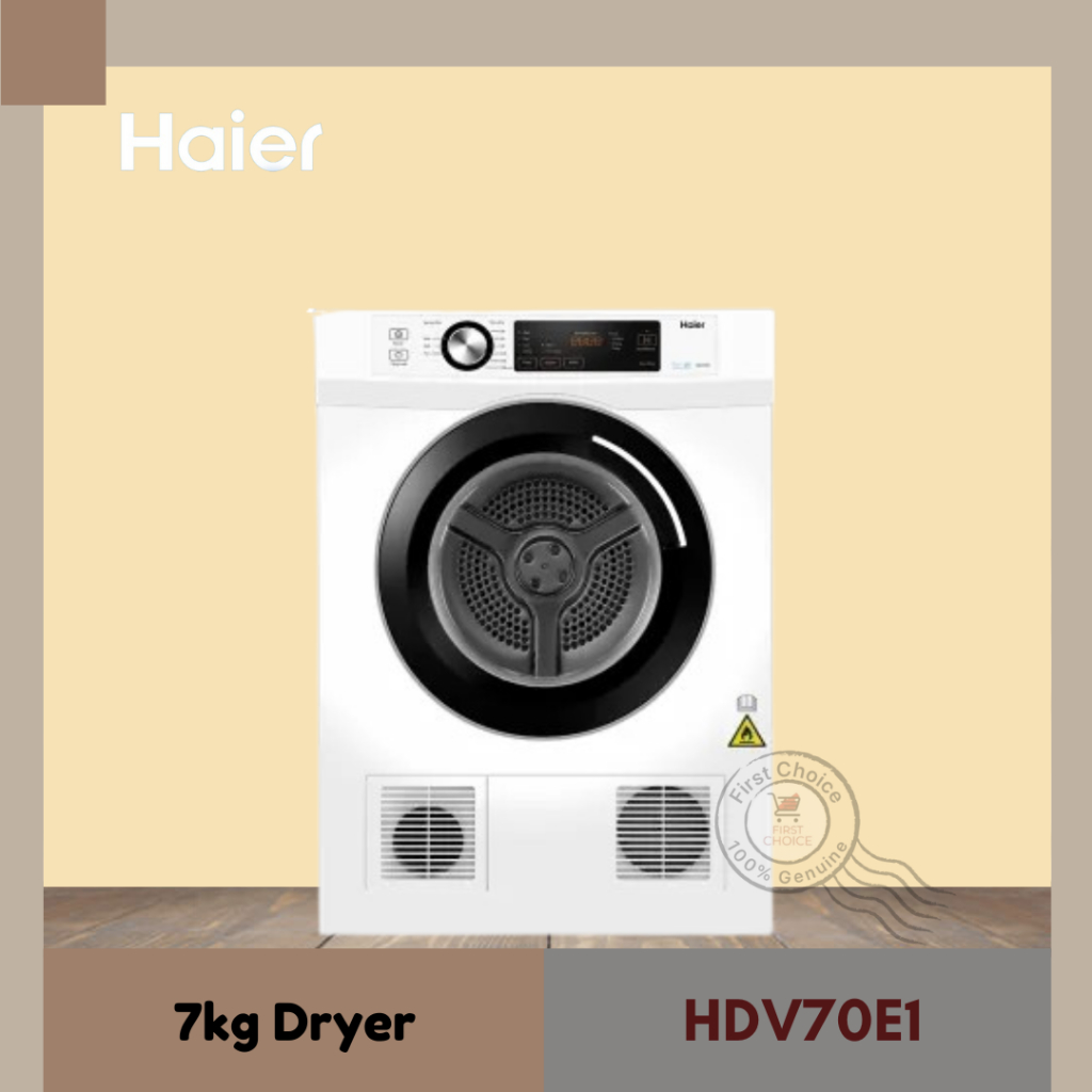 HAIER HDV70E1 7KG Sensor Vented Reversible Dryer Laundry | Shopee Malaysia