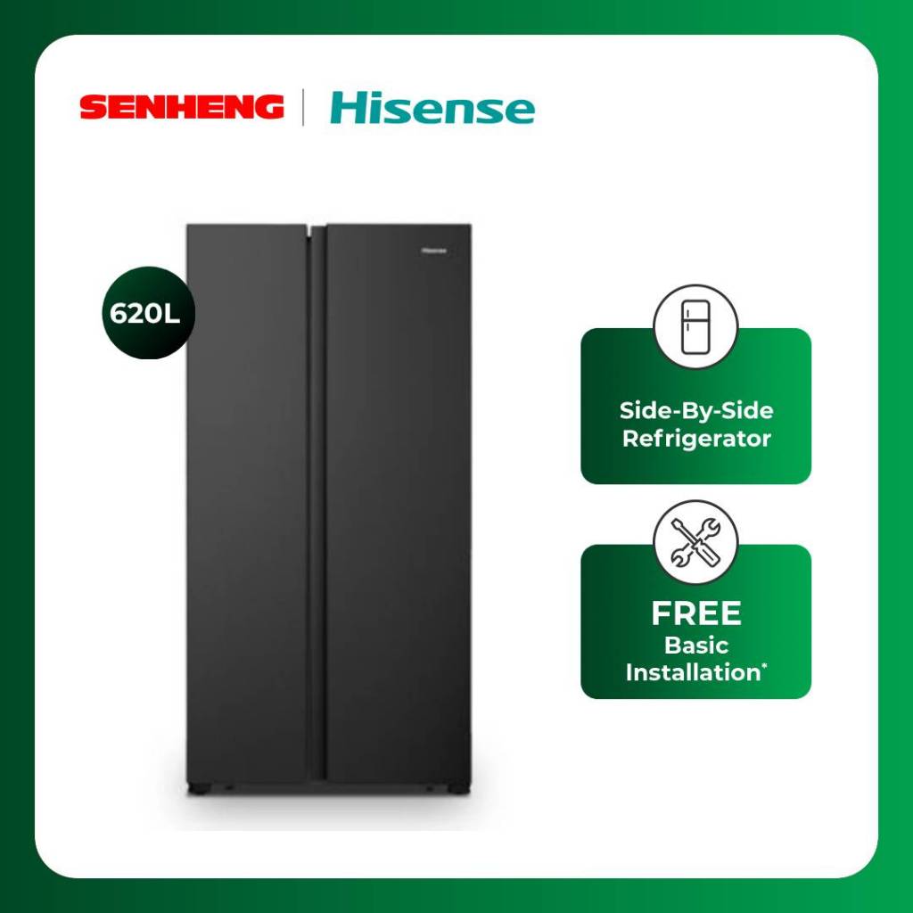 Hisense 620L Side-by-Side Refrigerator with Dual Tech Cooling ...
