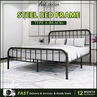 🔥READY STOCK🔥5/6/3ft Queen/ King/Single Bed Frame Katil Besi Queen ...