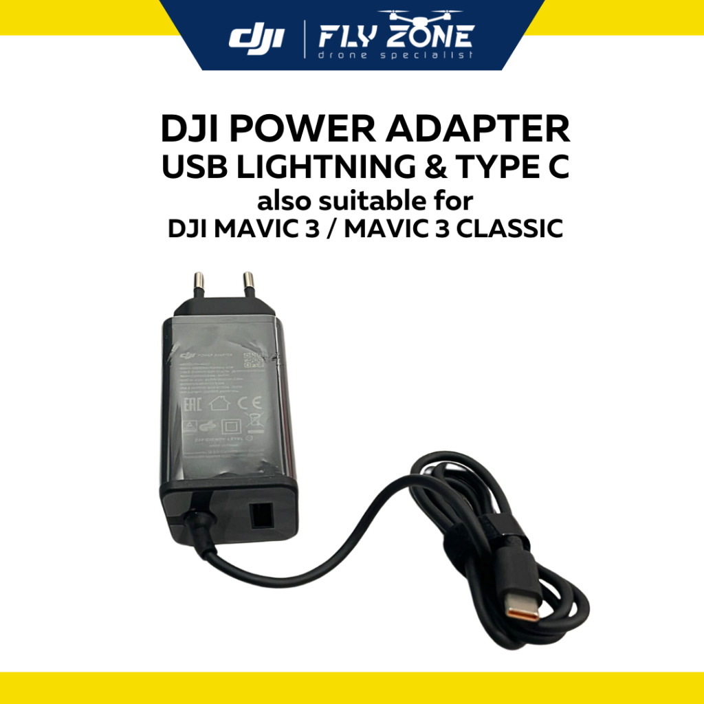 DJI - POWER ADAPTER USB LIGHTNING & TYPE C - also DJI MAVIC 3 / MAVIC 3 ...