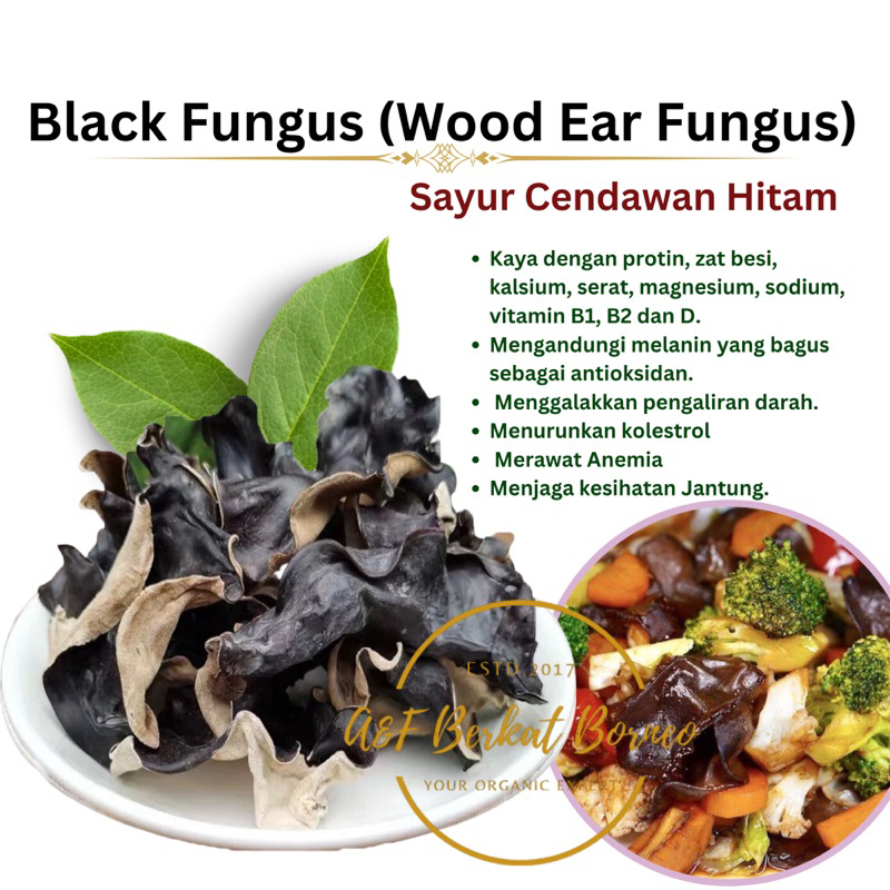 Black Fungus/Sayur Cendawan Hitam Kering/Muslim Seller💯 | Shopee Malaysia