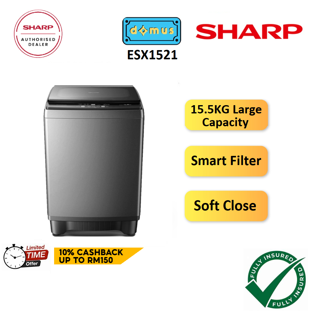 Sharp 7.5KG/8.5KG/9.5KG/10.5KG/15KG Washing Machine Top Load Washer ...