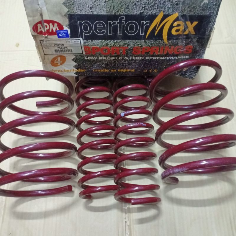 PROTON GEN2 APM PERFORMAX SPORT COIL SPRING (PCS3316) 4PCS 1SET 2PC ...