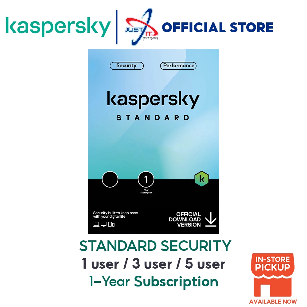 KASPERSKY STANDARD SECURITY | ANTI-VIRUS - 1-Year Subscription ( 1 USER / 3 USERS / 5 USERS ...