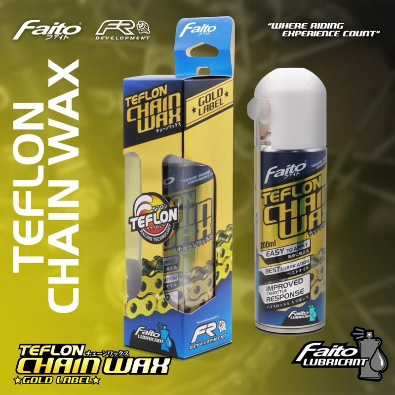200ML FAITO CHAIN WAX RACING TEFLON GOLD LABEL SPRAY RANTAI WAX LAGI ...