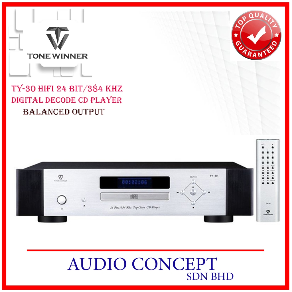 ToneWinner TY-30 HIFI CD Player (Balanced Output,24bit/384KHz Digital ...