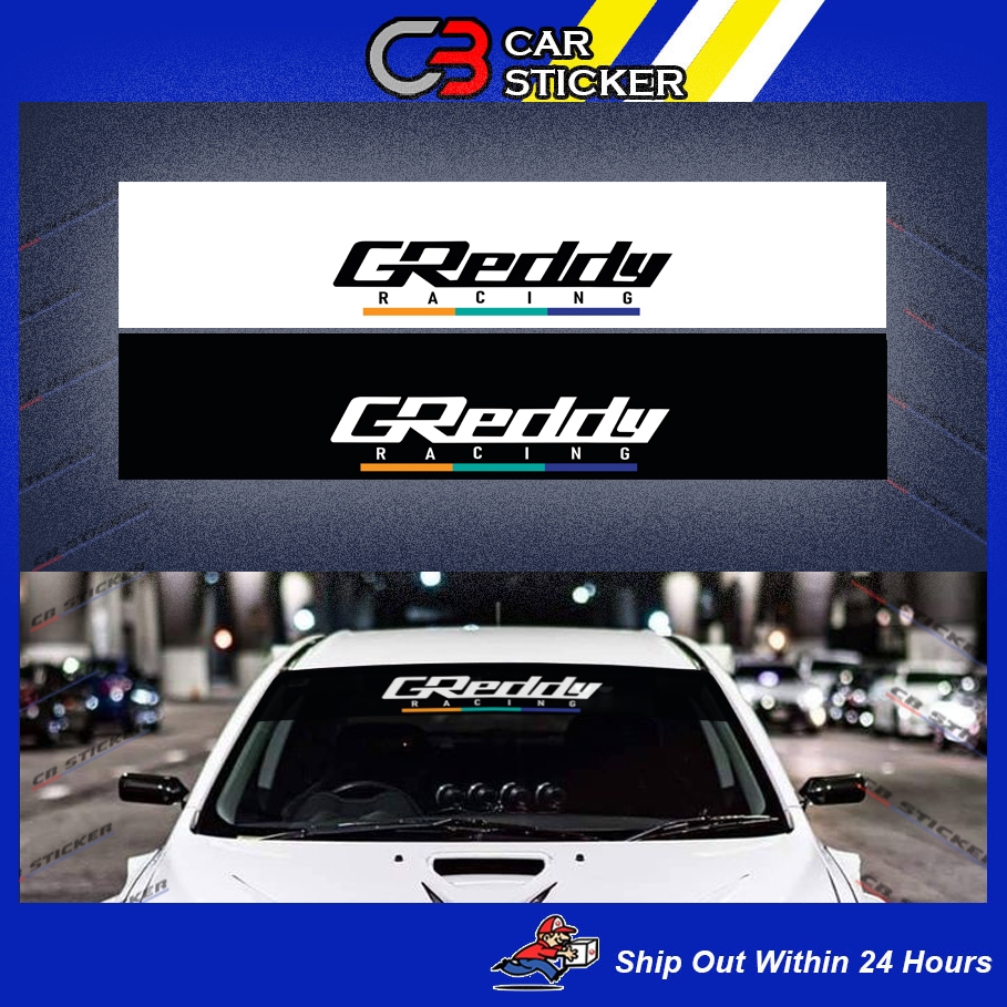 Greddy Racing Sticker Cutting Car Sunshield Sticker / S66 | Shopee Malaysia