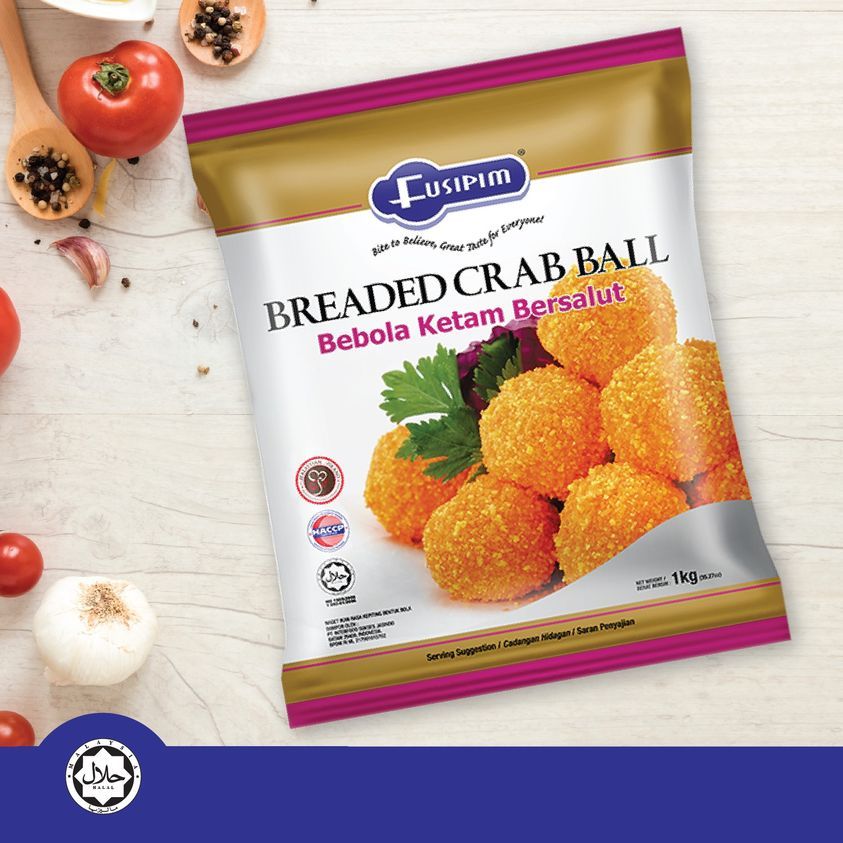 Fusipim Premium Breaded Crab Ball 1Kg Frozen Halal Bebola Ketam ...