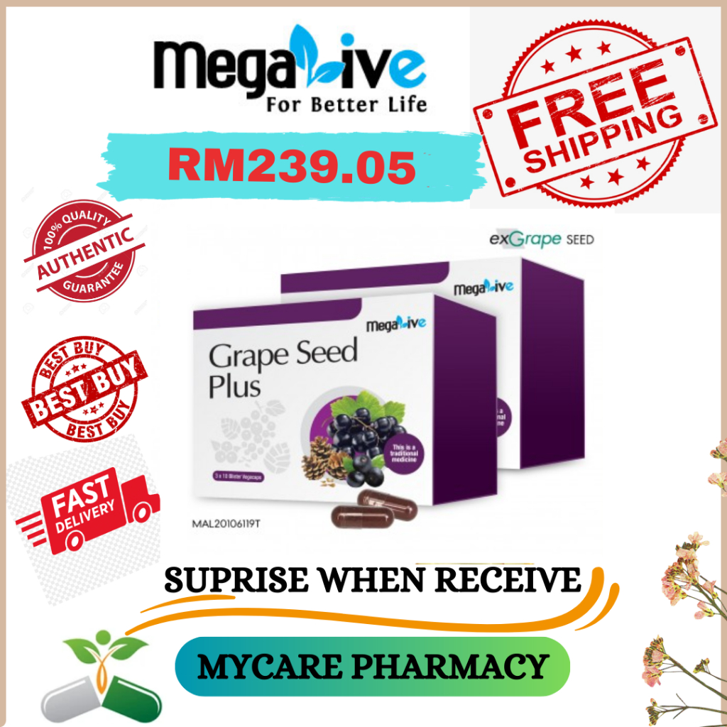 MEGALIVE GRAPE SEED PLUS (2x30'S VCAP) | Shopee Malaysia