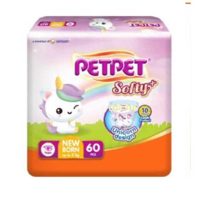 Pet-pet unicorn tape jumbo pack All variants (NB 60s/S 56s/M 48s/L 44s ...
