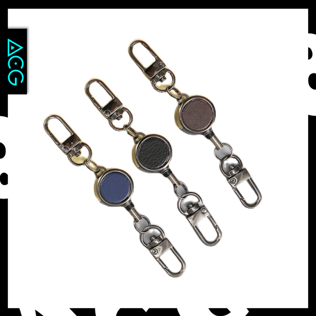 Gunmetal Black Retractable Badge Reel For ID/IC Card Holder | Shopee ...