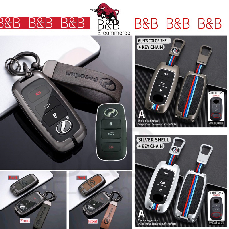 New Arrival Zinc Alloy+silica Gel Car Key Cover for Perodua Ativa MYVI ...