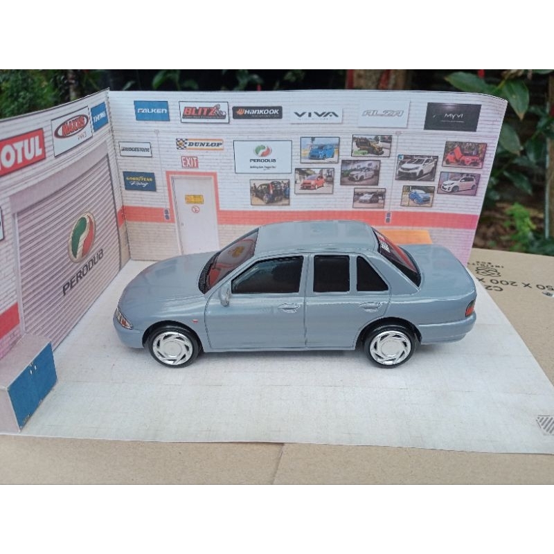 DIECAST CUSTOM PROTON WIRA NARDO GREY SCALE 1/24 | Shopee Malaysia