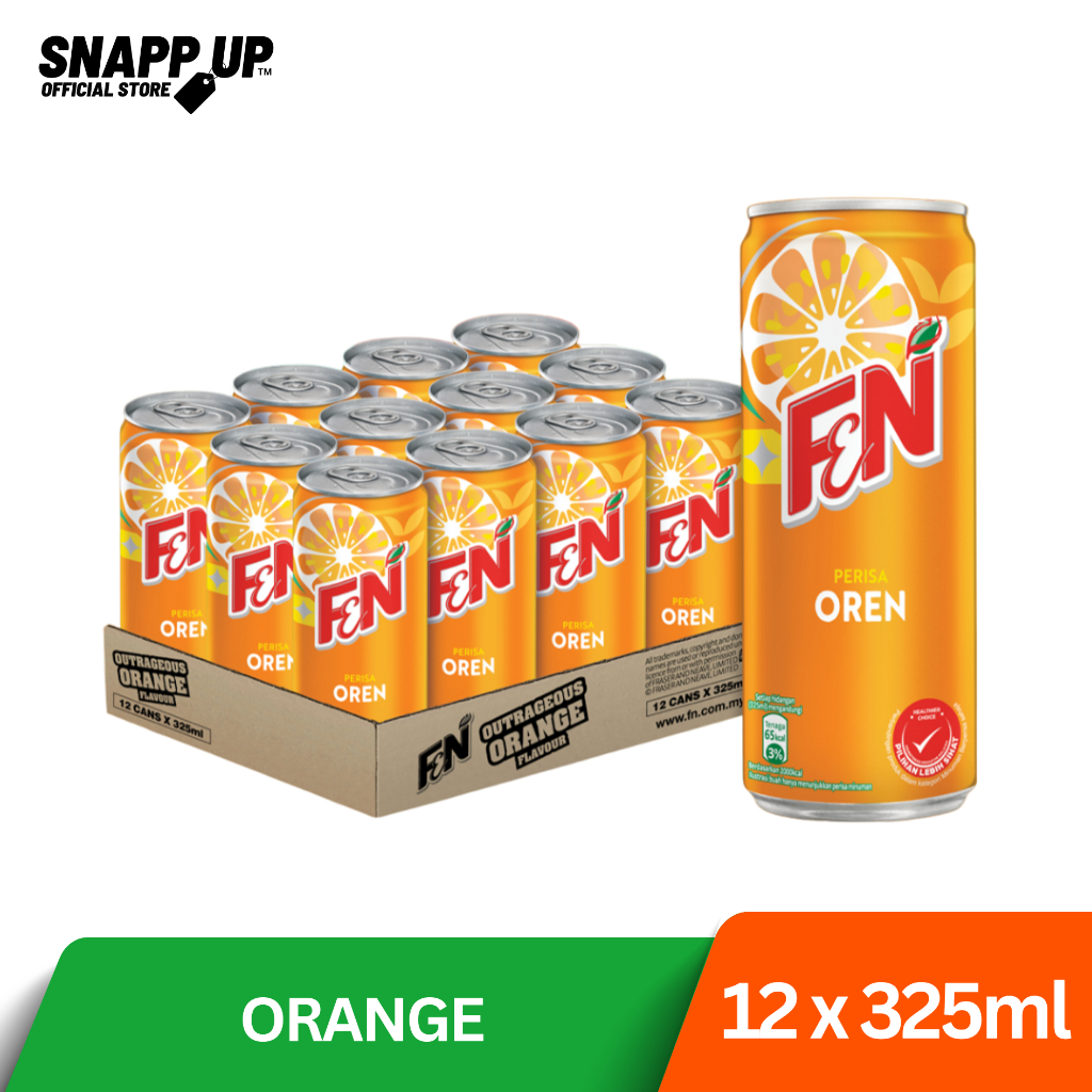 F&N Orange/Sarsi/Strawberry/Grape/Fruitade/Ice Cream Soda/Zappel/Ginger Ade 325ml x 12 | Shopee ...