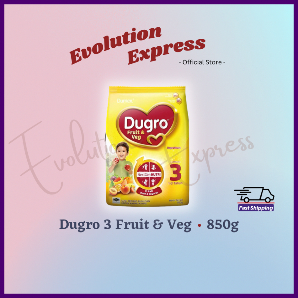 Dumex Dugro step 3 fruit and veg * New Packaging (850G) 1-3Years Exp 14/5/2025 | Shopee Malaysia
