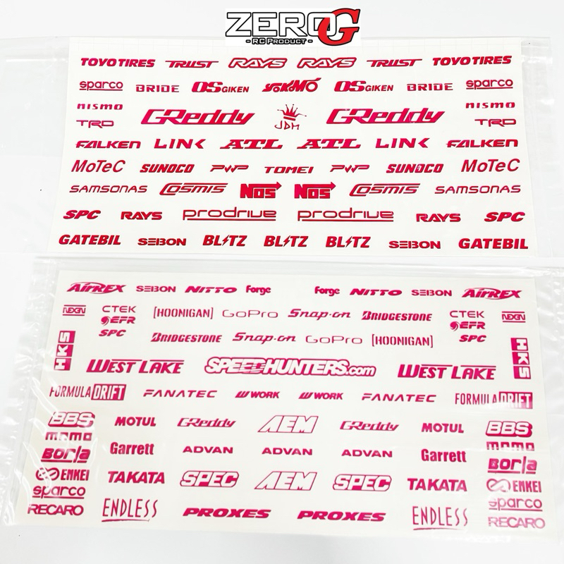 ZeroG Zero G 1/10 Logo Sticker For Bodyshell Body Shell RC Car Drift ...