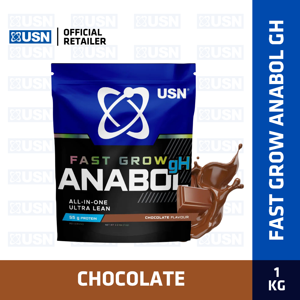 (Harga Murah) 1kg USN Fast Grow Anabolic Lean Weight Gainer Mass ...