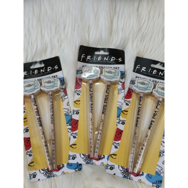 Friends Pencil and Eraser Set | Shopee Malaysia