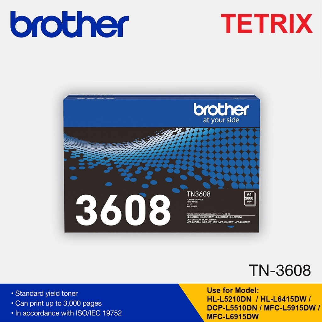 Brother TN-3608 TN-3608XL TN-3608XXL Original Genuine Toner Cartridge ...