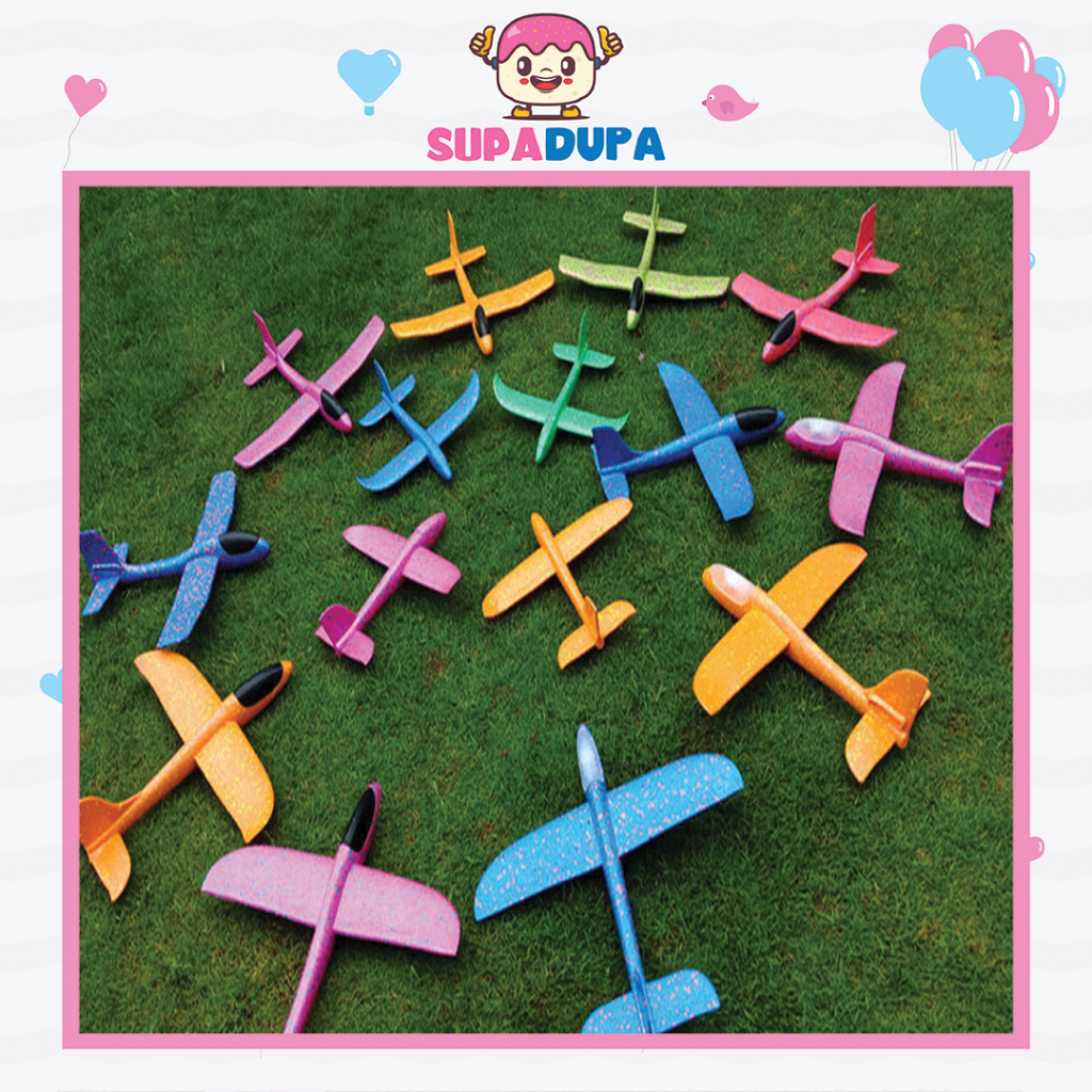 DIY Kids Foam Aircraft Toy Hand Throw Flying Foam Aeroplane Flying ...