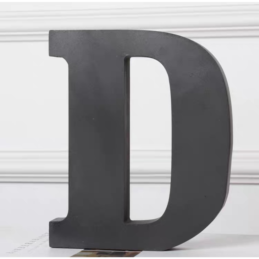 Black H8cm Waterproof Alphabet ABC Letter Box Huruf Hiasan Dinding ...