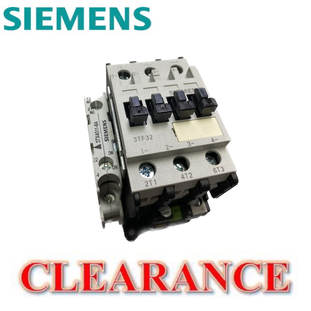 SIEMENS CONTACTOR 3TF32 11-0XG2 AC 110V 50Hz/60Hz 11E 1NO+1NC | Shopee ...