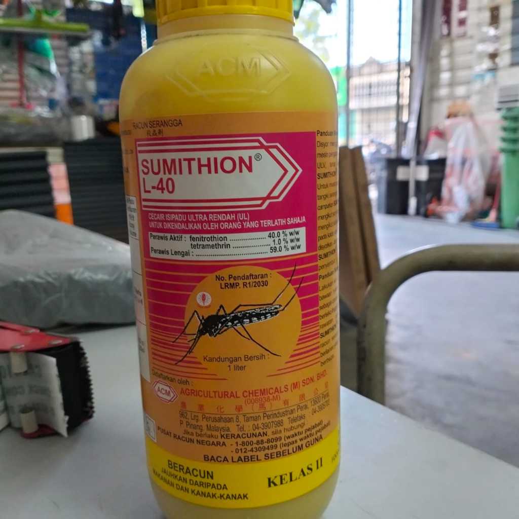SUMITHION L-40 1 LITRE Fenitrothion 40% Tetramethrin 1% Mosquito ...