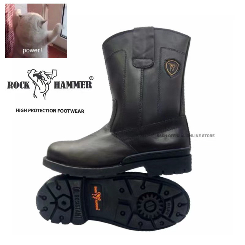 Original New design 2024 Rock Hammer Safety Boot High Cut Leather Safety Boot 999 | Shopee Malaysia