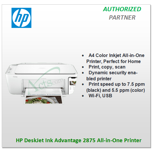 HP DeskJet Ink Advantage 2875 All-in-One Printer |A4 Color Inkjet All-in-One Printer, Perfect ...