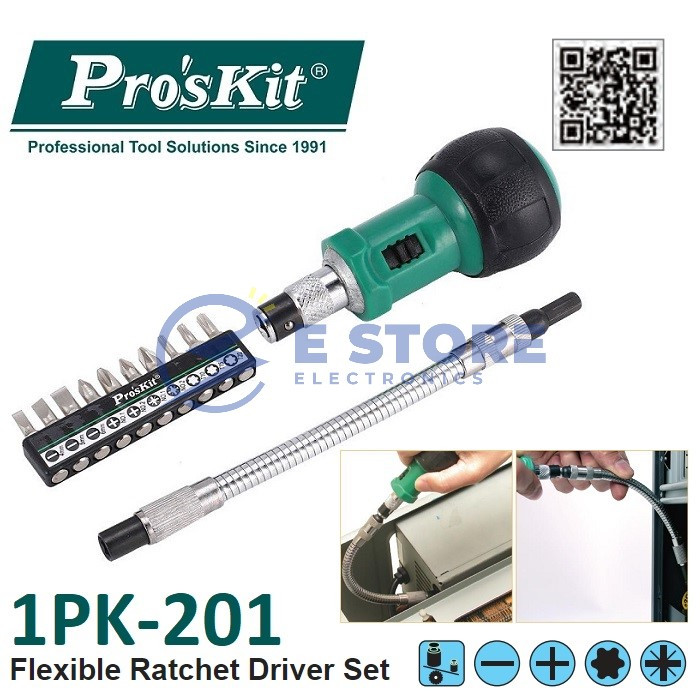 Pro'sKit 1PK-201 Flexible Ratchet Driver Set (Taiwan) | Shopee Malaysia