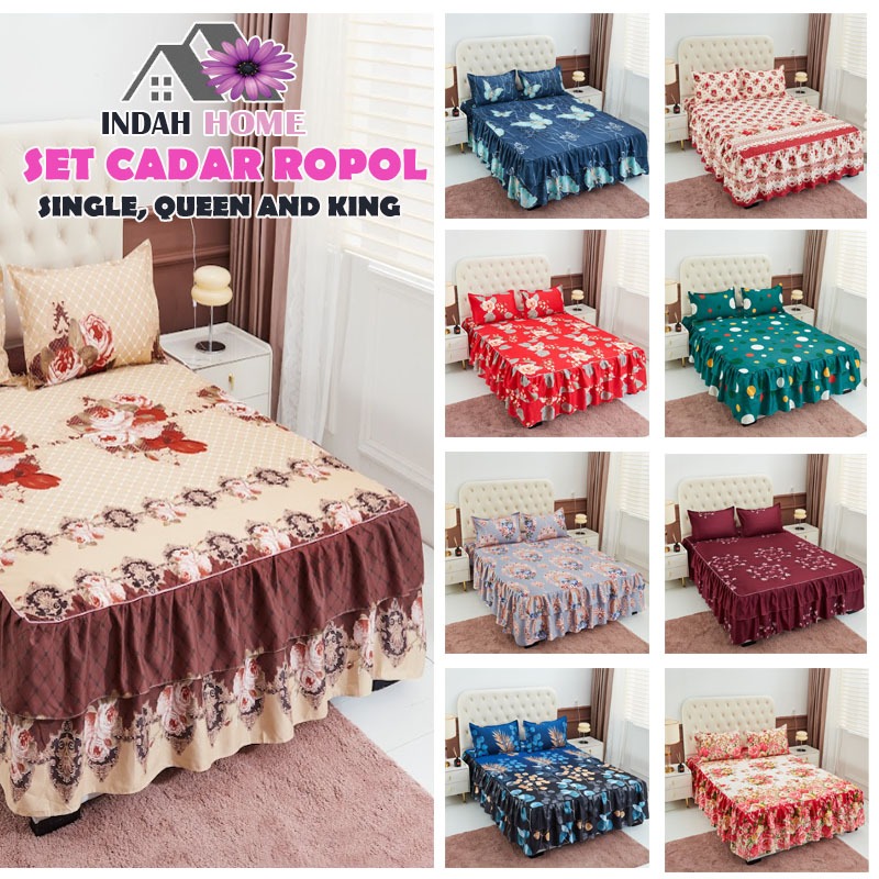 #12🔥Premium Cotton 🔥 3IN1 Cadar Ropol Set Super Single/Queen /King ...