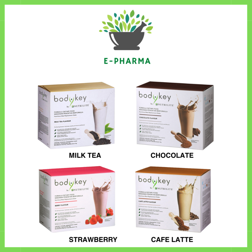 BodyKey By Nutrilite Meal Replacement Shake Milk Tea, Chocolate ...