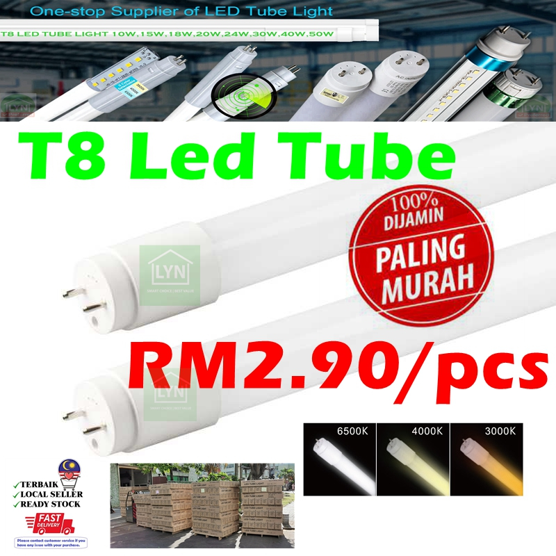 30pcs LED T8 Extra Bright 20W 22W 30W 4FT Light Tube Lampu Kalimantang ...