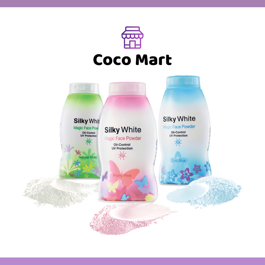 Silky White Magic Face Powder 50g ( Pretty Pink / Cool Blue / Natural ...