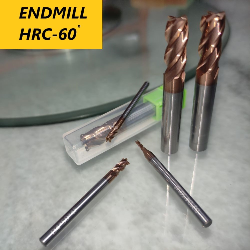 CARBIDE ENDMILL 4FLUTE MILLING CUTTER HRC60 | Shopee Malaysia