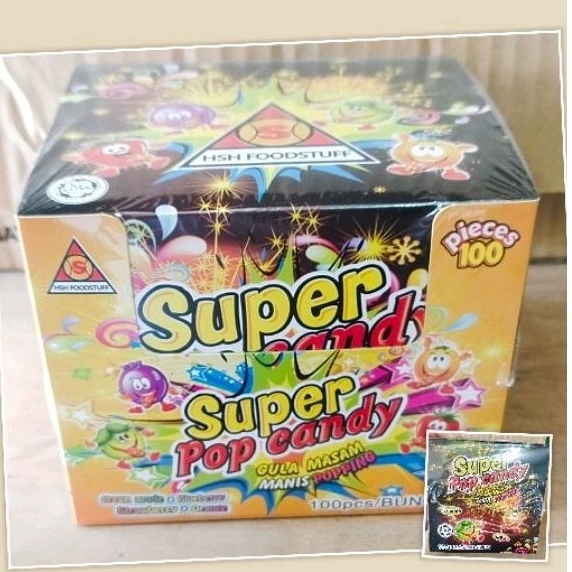 (ReadyStock) Super PoP Candy Gula masam manis popping [100pcs ...