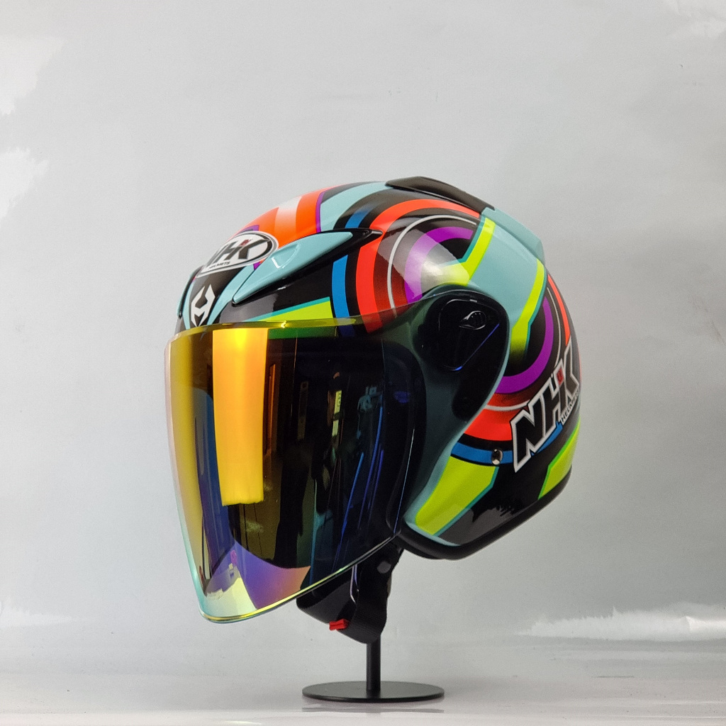 NHK Helmet R6 v2 Xion (Light Tosca/Yellow Glossy) | Shopee Malaysia