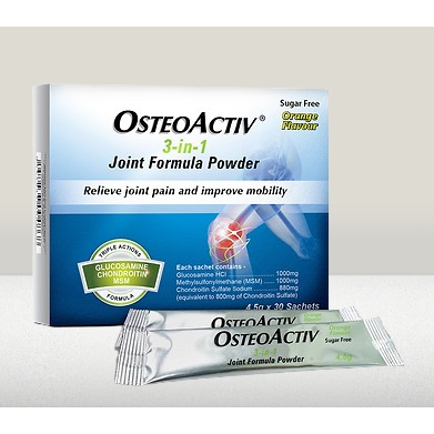 OSTEOACTIV 3-IN-1 JOINT FORMULA POWDER ORANGE FLAVOUR 30 SACHETS ...