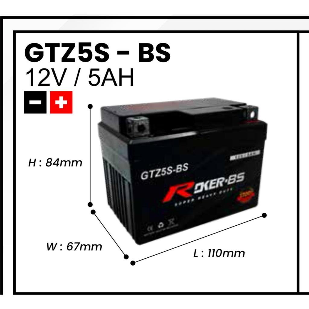 ROKER BS SEALED BATTERY BATERI GTZ5S-BS / YTZ5S Y16 / Y15 / MT15 / R15 ...