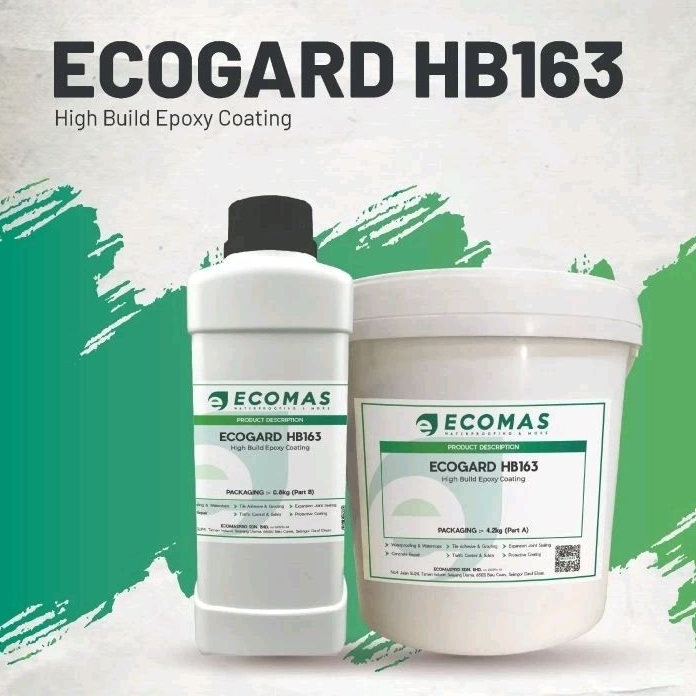 ECOGARD HB163 (5KG SET) High-Build Heavy Duty Epoxy Floor Coating for ...