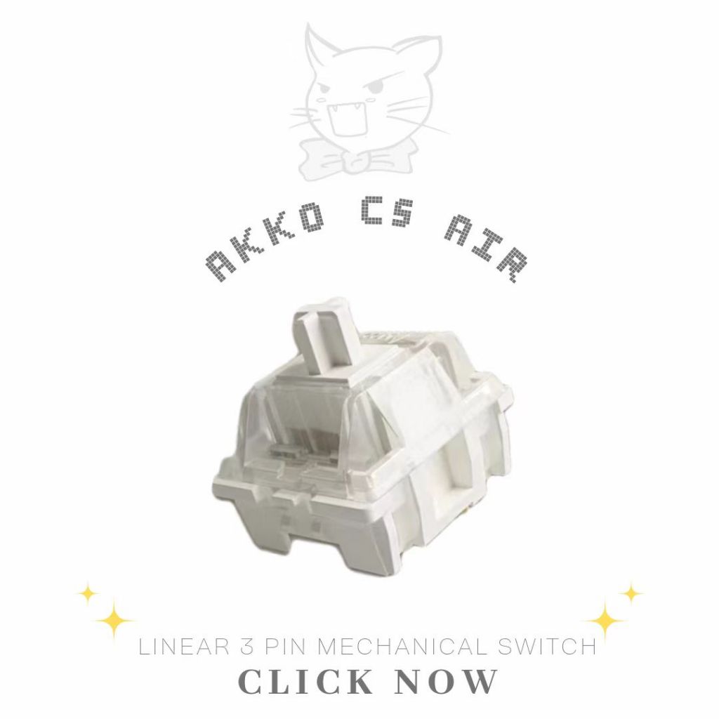 Akko CS Air 3 Pin Linear Switch for MX Mechanical Gaming Keyboard 45pcs ...