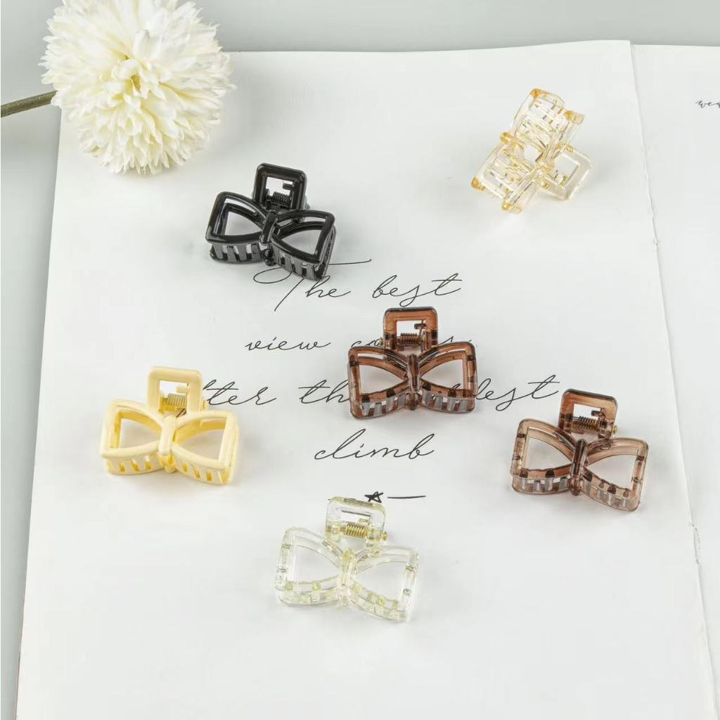 Cute Ribbon Hair Claw Clip / Hair Clip / Klip Rambut / 简约发夹 | Shopee ...
