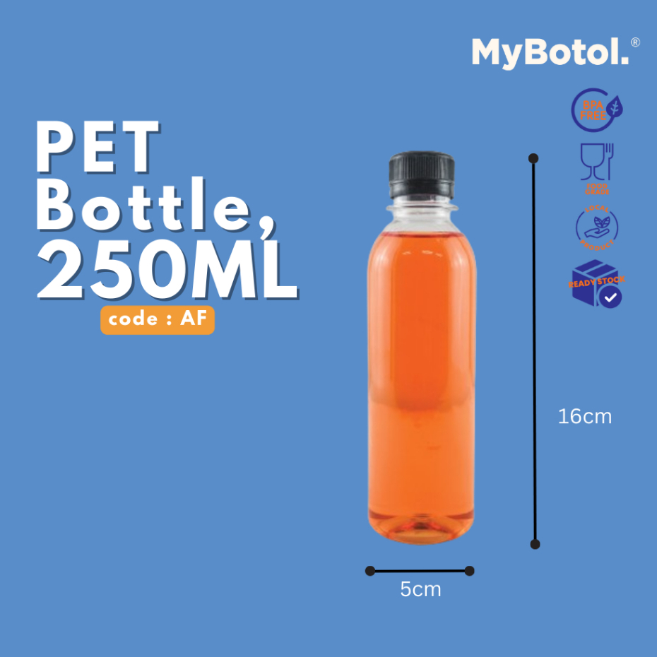 [mybotol] BOTOL PLASTIK 250ML | 120PCS Per Bundle | BOTOL MINUMAN JUS ...