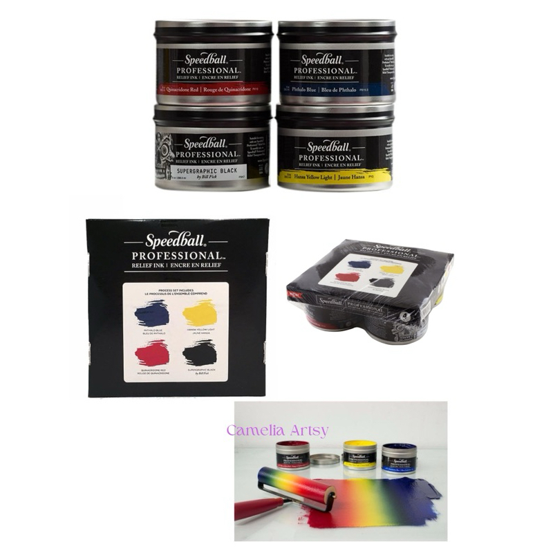 Speedball Professional Relief 4-Color Ink Set🔥Ready Stock🔥 | Shopee ...