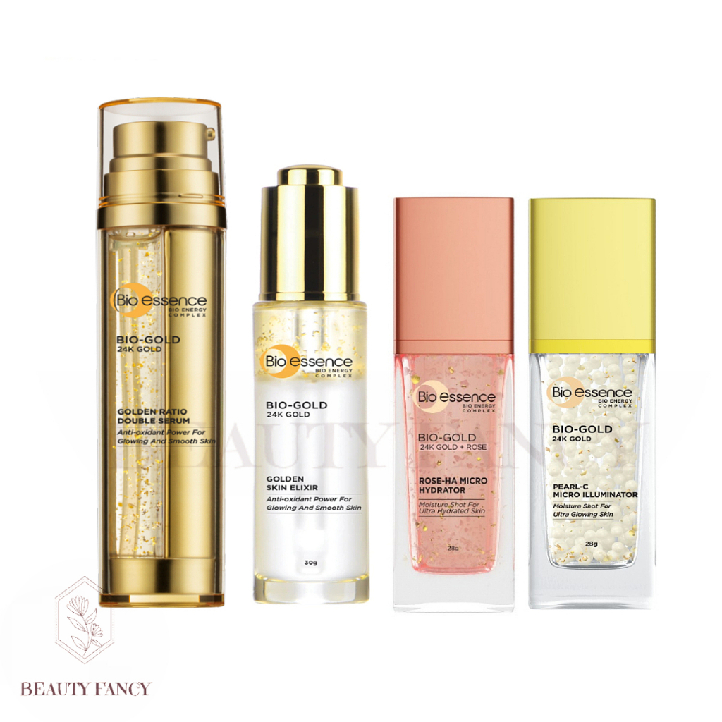 Bio-essence Bio-Gold Golden Ratio Double Serum/Golden Skin Elixir/Pearl ...