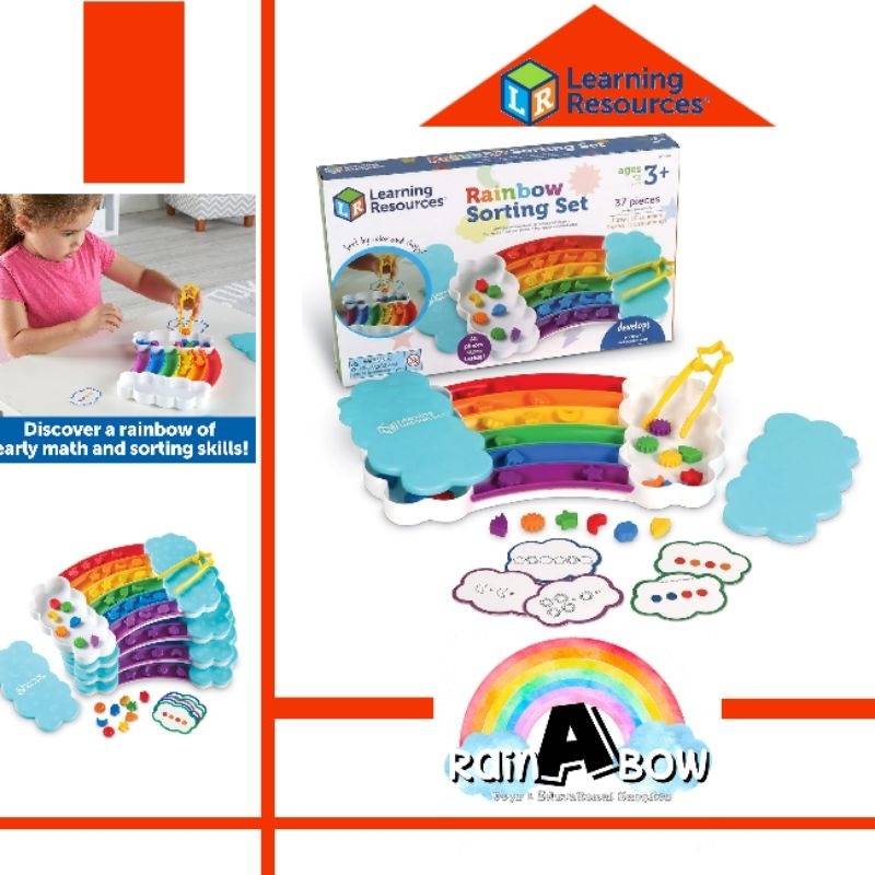 Learning Resources Rainbow Sorting 37 Pieces Counters Fine Motor Color ...
