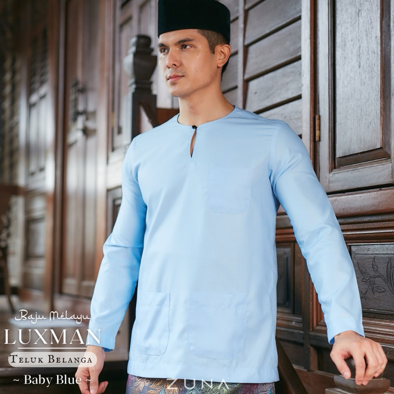 BABY BLUE || LUXMAN series || Baju Melayu (Teluk Belanga). Premium ...