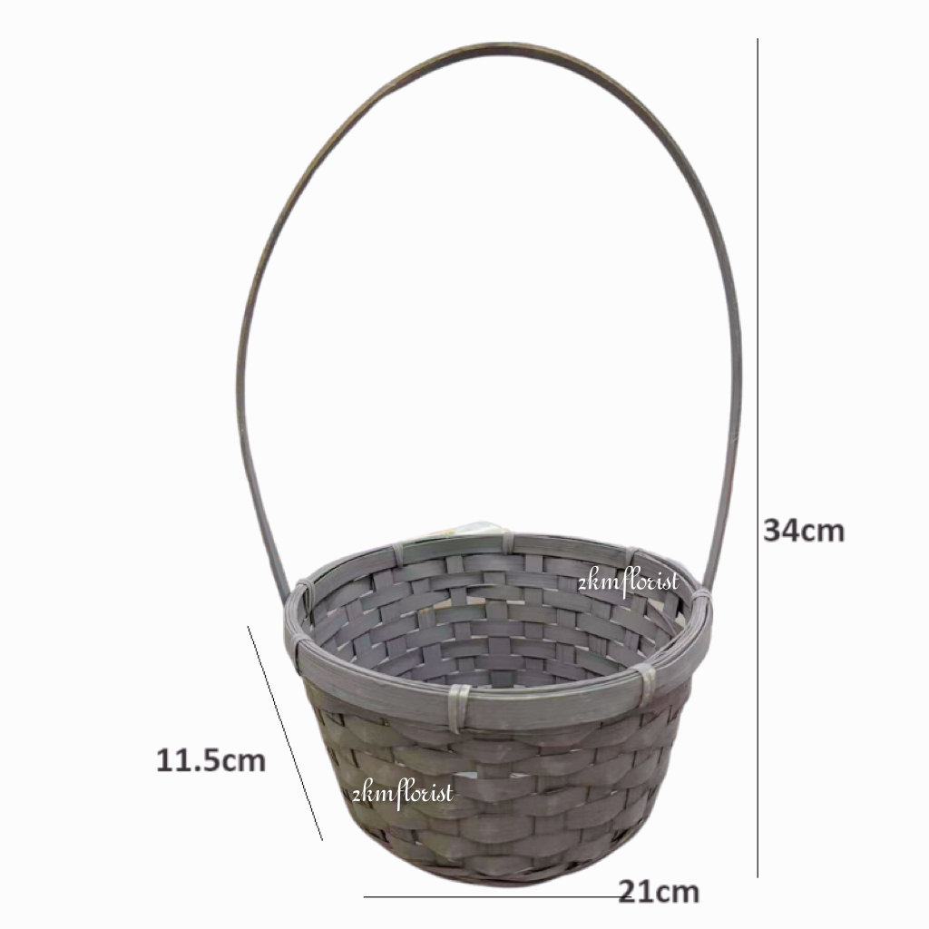BASKET FRUIT with handle Hamper Rattan Basket Bakul Rotan Buluh ...
